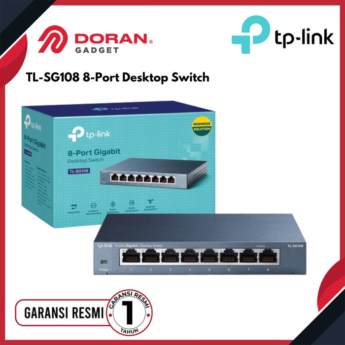 Jual TP-LINK TL-SG108 8-PORT GIGABIT HUB DESKTOP SWITCH - GARANSI RESMI ...