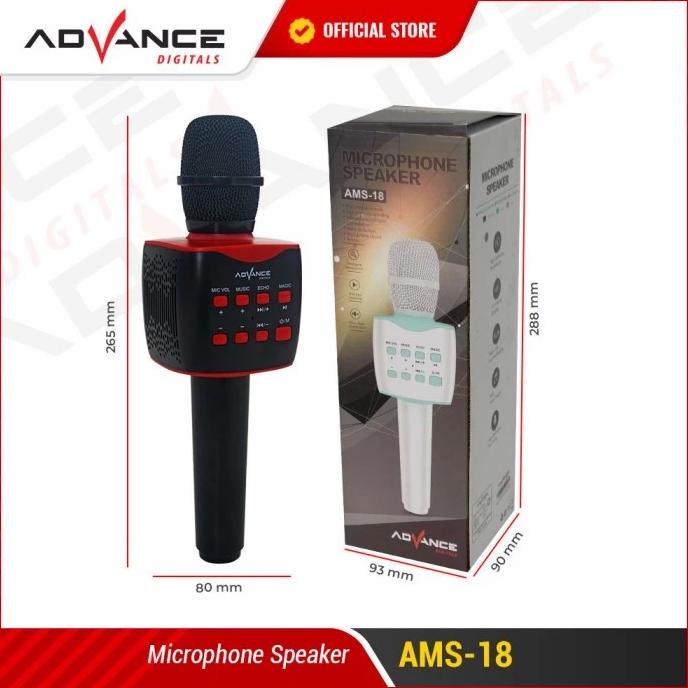Jual New Sale Mic Karaoke Ams 18 Wireless Bluetooth Microphone Speaker ...