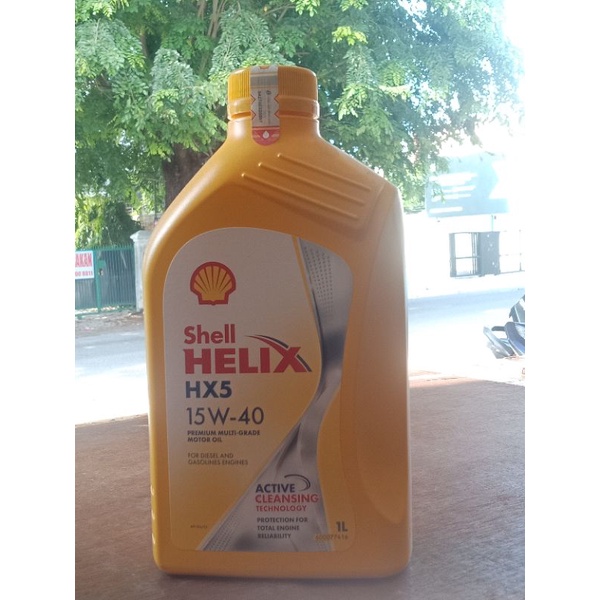 Jual OLI SHELL HELIX HX5 15W-40 1L ORIGINAL | Shopee Indonesia