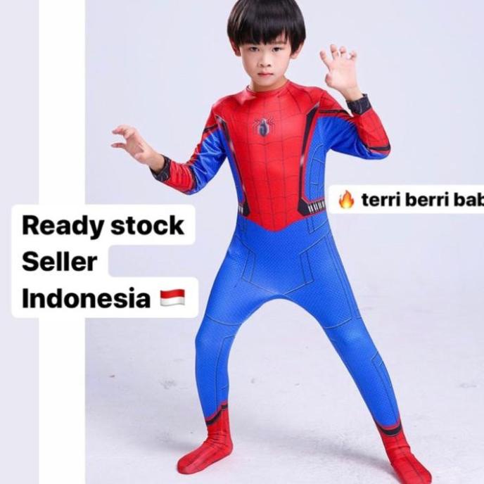 Jual spiderman Kostum spiderman homecoming spiderman home coming anak Biru | Shopee Indonesia