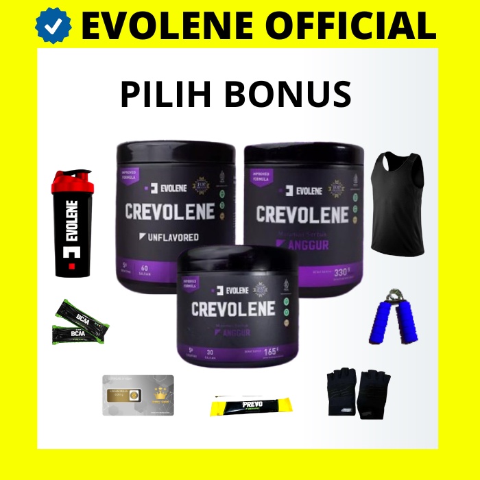 Jual CREVOLENE 30/60 SERVING GRAM ORIGINAL CREATINE MONOHYDRATE ...