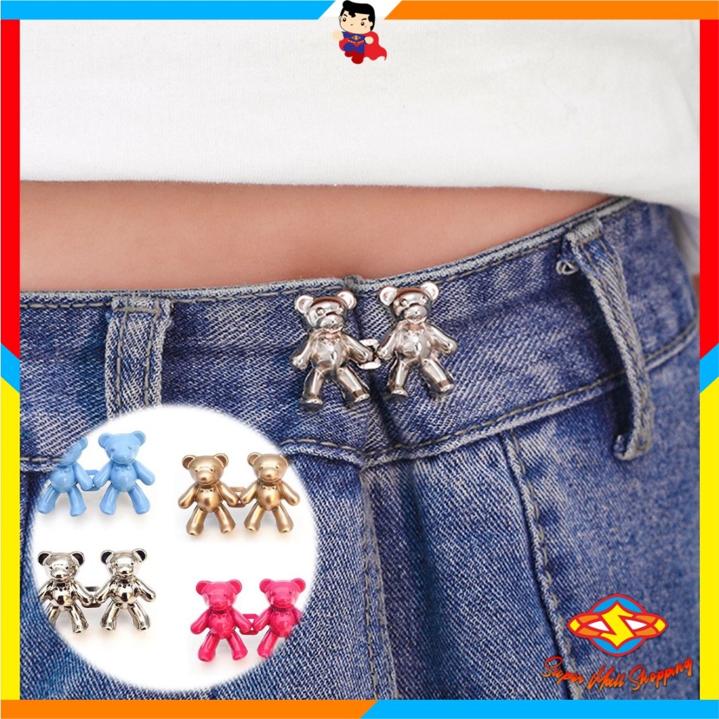 Jual SMS Kancing Pengecil Jeans beruang Bahan Metal Dapat Dilepas ...
