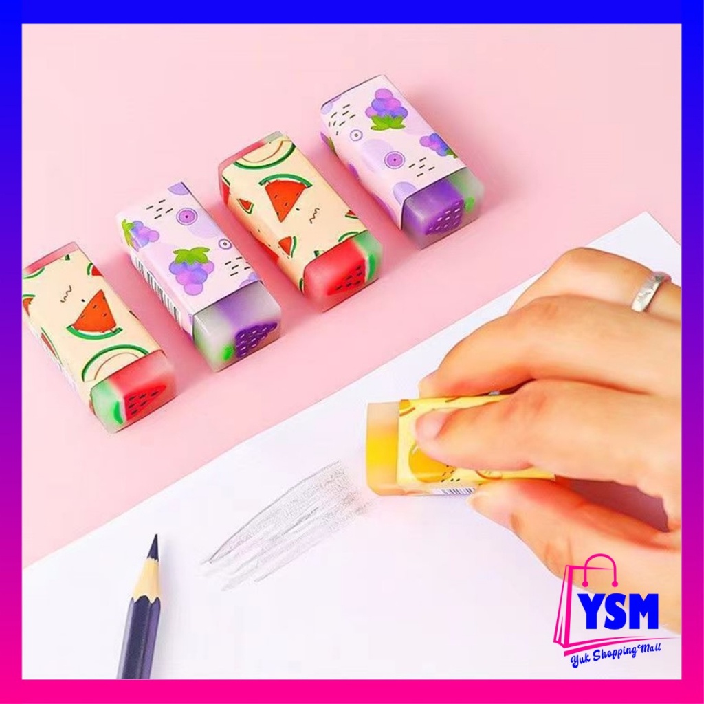 Jual YSM Penghapus Pensil Motif Buah Fruits Eraser Penghapus Karakter ...