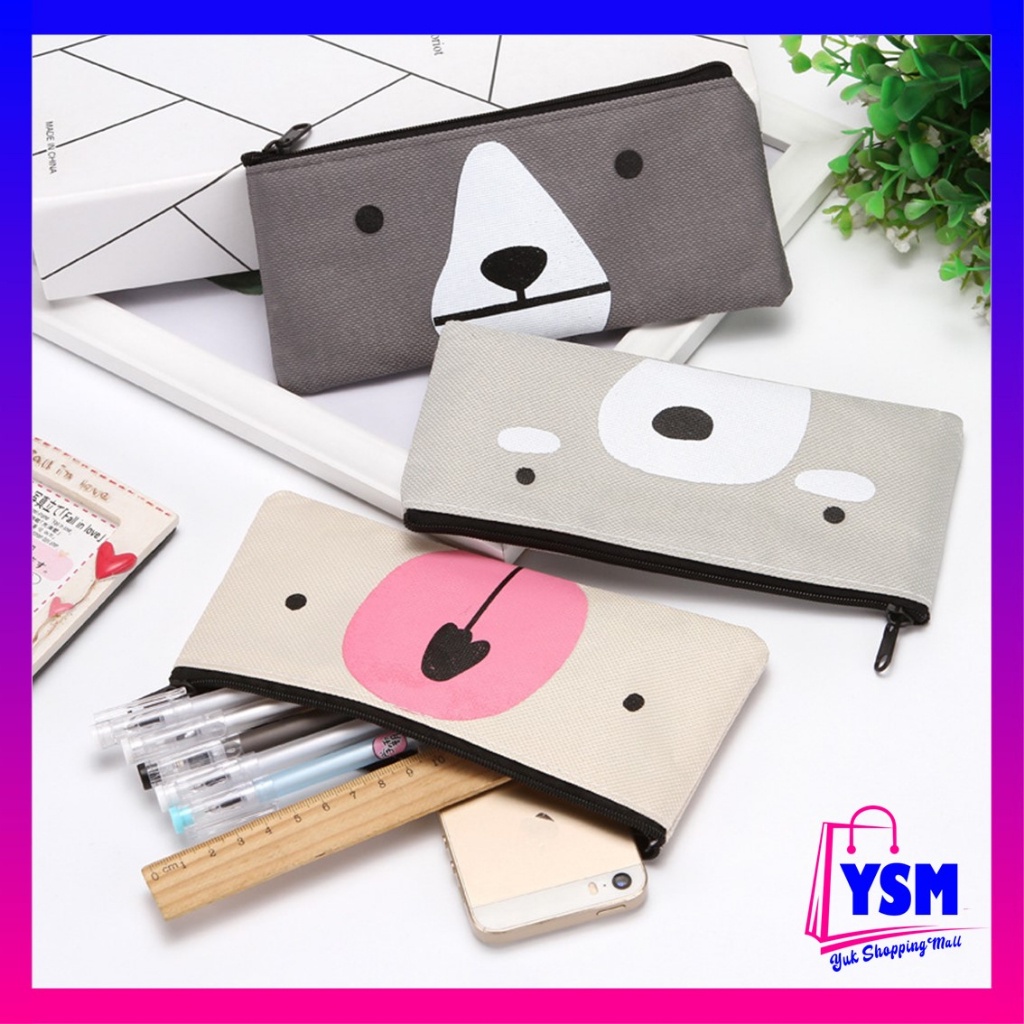 Jual YSM KOTAK PENSIL KAIN KANVAS KARAKTER BEAR LUCU TEMPAT PENSIL ...