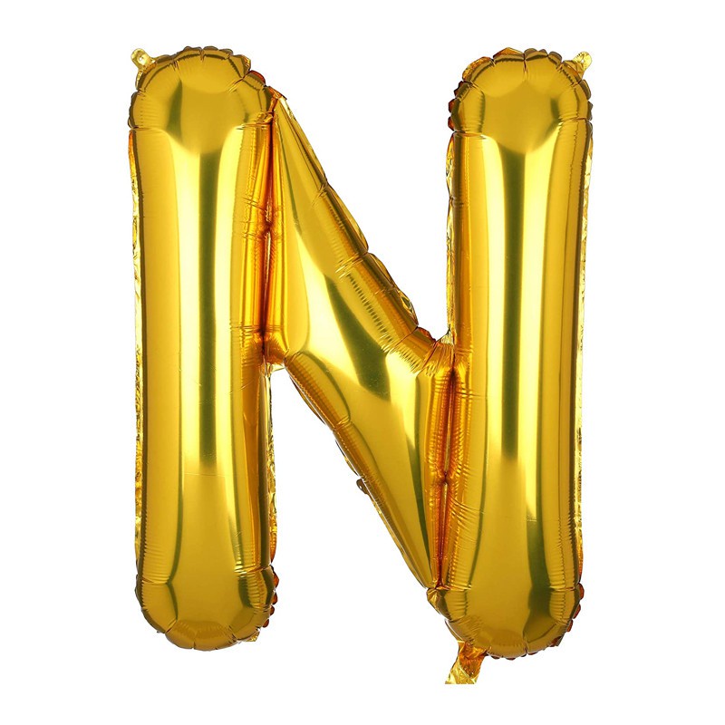 Jual SMS Balon Foil Huruf Gold ±40cm Ballon Foil Abjad Alphabet Polos ...