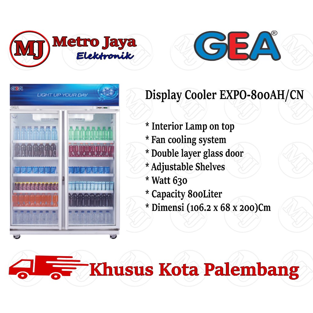 Jual SHOWCASE 2 Pintu GEA EXPO 800 AH/CN CHILLER GEA LEMARI PENDINGIN ...