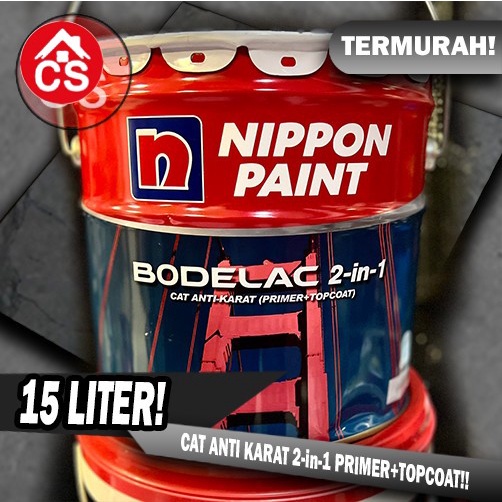 Jual Bodelac Cat Besi 15L Anti Karat 2 In 1 (Nippon Paint) 15 L Uk Pail ...