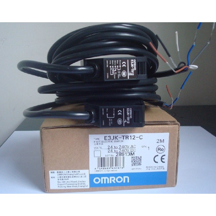 Jual Photo Electric Sensor Omron E3JK-TR12-C Through Beam 5M AC/DC + Braket | Shopee Indonesia