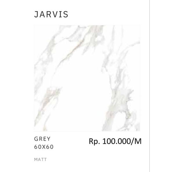 Jual Keramik Matt Motif Marbel Putih Abu Jarvis Ukuran 60x60 By ...