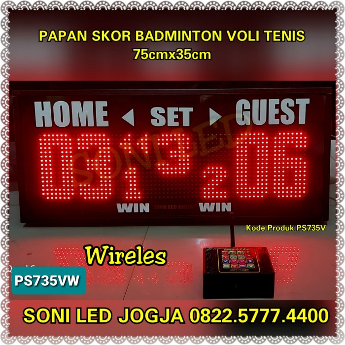 Jual Fines Papan Skor Badminton Voli Volly Tenis Volley Bulutangkis ...