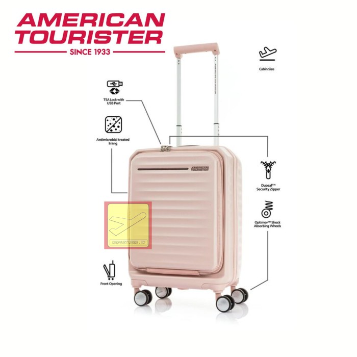 Jual Koper Laptop American tourister Frontec 20 inch Cabin | Shopee ...