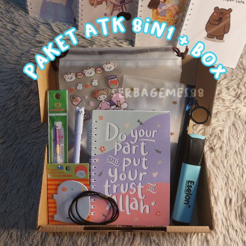 Jual serbagemes88 - PAKET ALAT TULIS 8IN1 / STATIONERY SET HADIAH LUCU ...