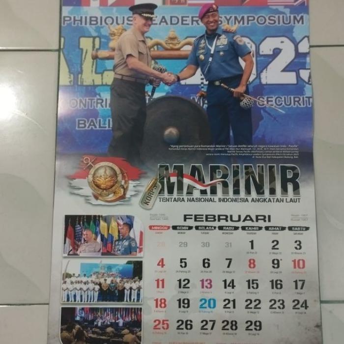 Jual Kalender / Tanggalan Dinding Korps Marinir Tni Al Tahun 2024 ...