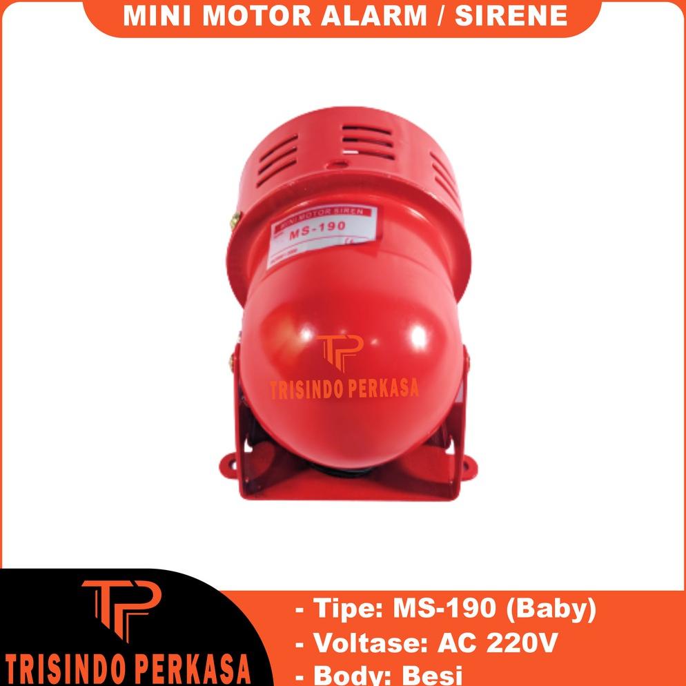 Jual Baby Mini Sirine Sirene Motor Alarm MS190 MS-190 AC 220V Motor ...