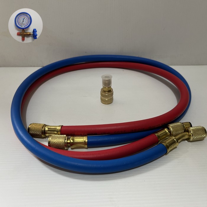 Jual Testing Manifold Ac Single Value R410 R32 R22 R134 Plus Selang R22 ...
