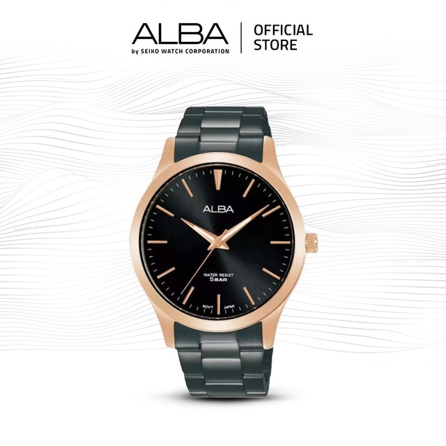 Jual ALBA Jam Tangan Pria ARSY94 Quartz Stainless Steel Hitam Watch ...