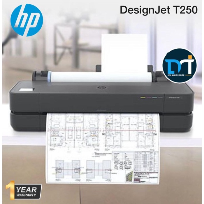 Jual HP DesignJet T250 24-Inch - Compact Large Format A1 Plotter ...
