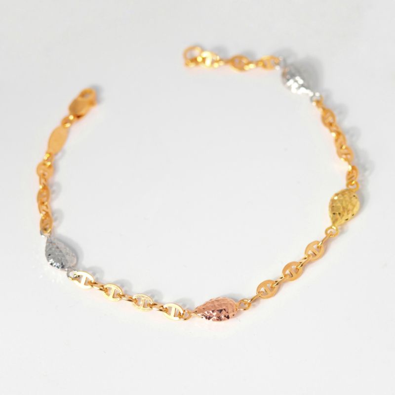 Jual Gelang Emas Castelli Mainan Tetes Air Cukitan 3 Warna - Toko Emas ...