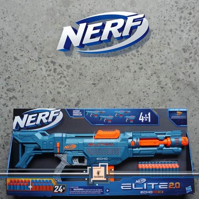 Jual Nerf Elite 2.0 ECHO CS10 4 in 1 Delta Trooper 24 Darts Retaliator | Shopee Indonesia