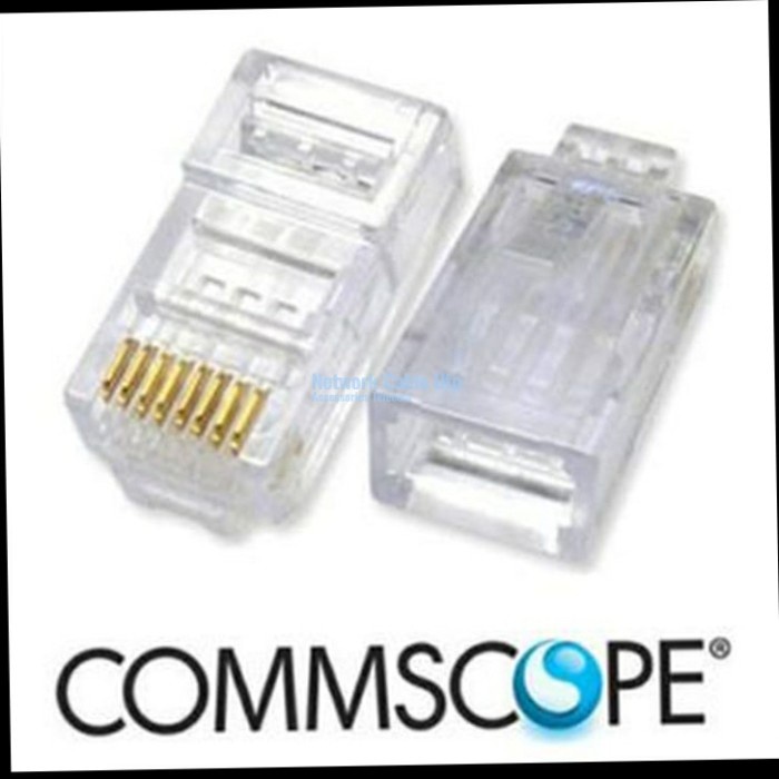 Jual konector RJ45 Cat.5e Amp Commscope/modular plug RJ45 Connetor ...