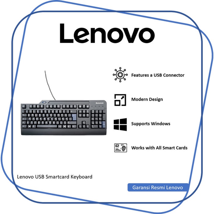 Jual Lenovo USB Smartcard Keyboard - Original | Shopee Indonesia
