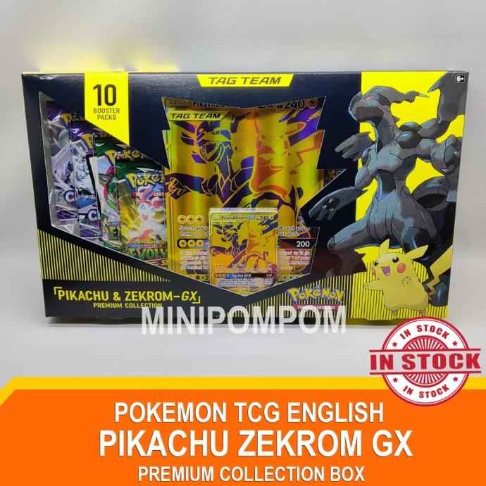 Jual Pikachu Zekrom Gold GX Premium Collection Box - Pokemon TCG English | Shopee Indonesia