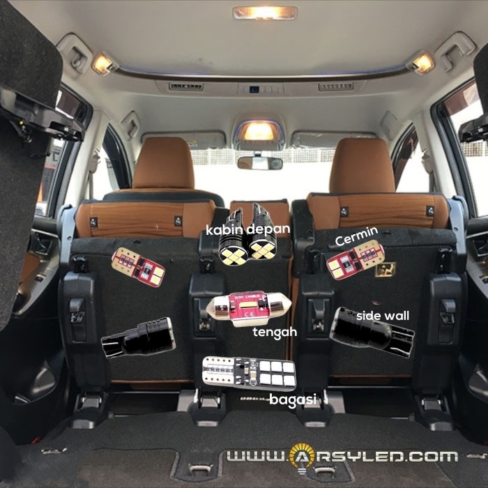 Jual ARSY LED Plafon Kabin LED Mobil Innova Reborn Paket isi 8 Super ...