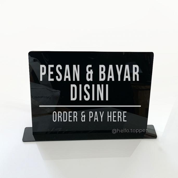 Jual Terbaik Pesan & Bayar Disini Sign Standing Akrilik |Sign Meja ...