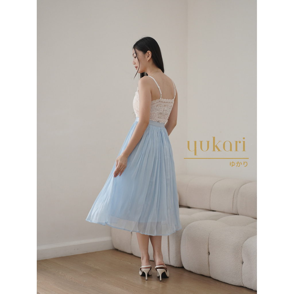 Jual [YUKARI.IDN] 아리아나 ARIANA SKIRT | Rok Plisket Shimmer Glossy ...