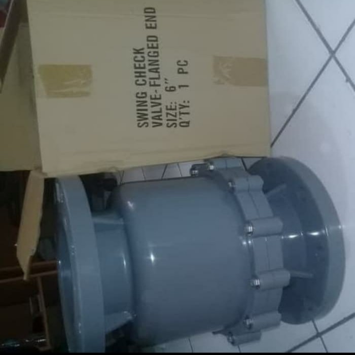 Jual Baru Swing Check Valve Pvc 4 Inch 10 K / Check Valve Pvc Flange ...
