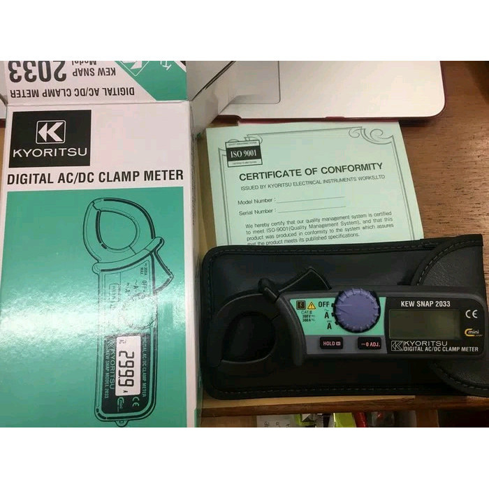 Jual Ori Kyoritsu 2033 Ac Dc Digital Clamp Ampere Meter 300A Tang Amper ...