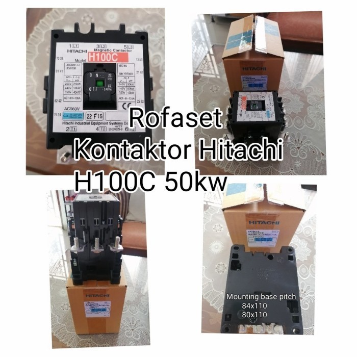 Jual [New Ori] Kontaktor H100C 50Kw Hitachi Eq. Sn100 Mitsubishi ...