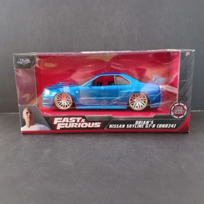 Jual [Original] Diecast Jada 1:24 Fast Fourius Brian Car Nissan Skyline ...
