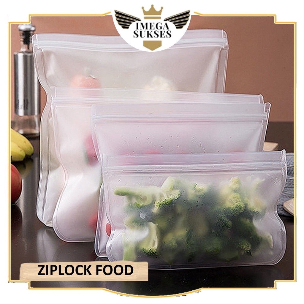 Jual PHG - Ziplock Penyimpanan Makanan Kulkas Reusable Ziplock Silicone ...