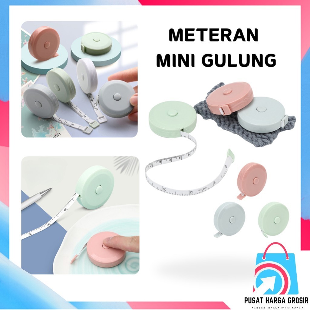 Jual PHG - Meteran Mini Gulung 150Cm Pengukur Lingkar Perut Baju Jahit ...