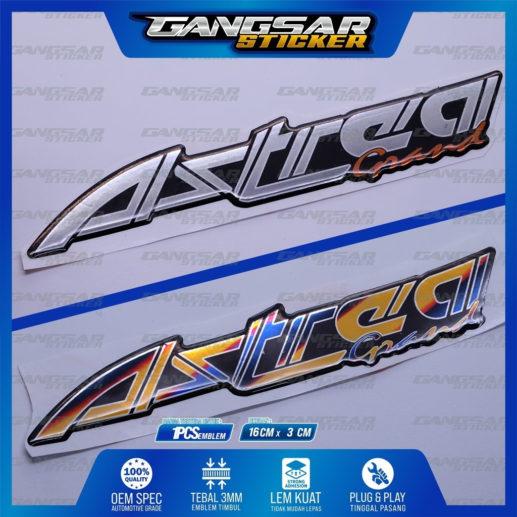 Jual Emblem honda grand / emblem timbul honda astrea / emblem titanium ...