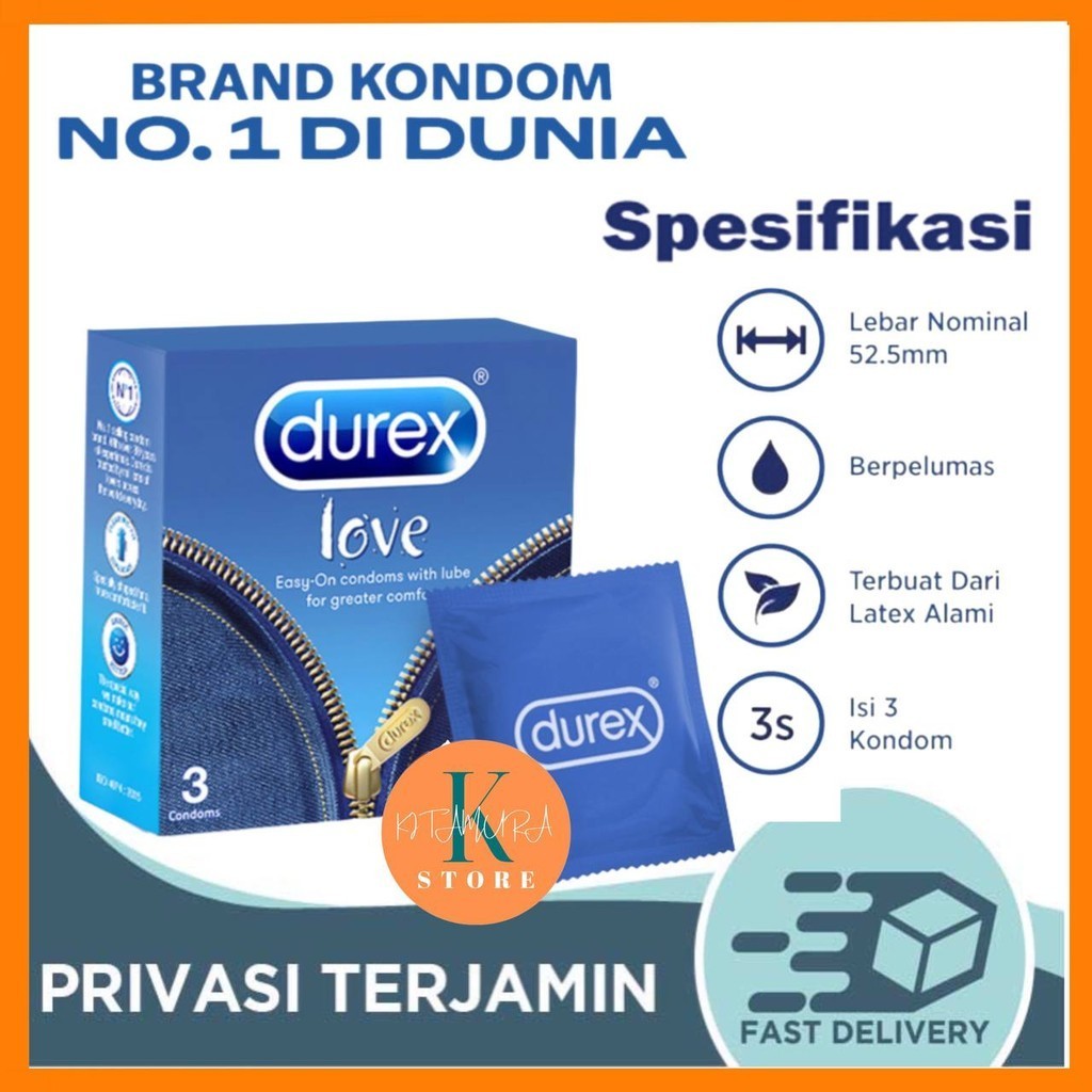 Jual Condom Durex Love Jeans Kondom Berpelumas Untuk Penikmat Pemuas Pasangan Suami Istri Isi 3 ...