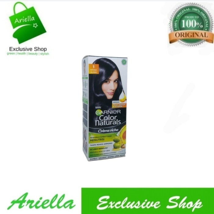 Jual Garnier Hair Color Natural # 1 Hitam Alami | Shopee Indonesia