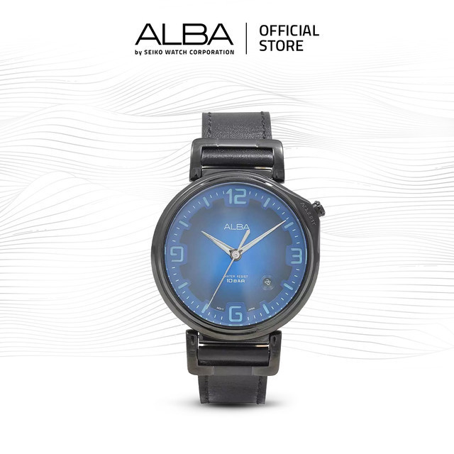 Jual ALBA Jam Tangan Pria AS9F83 Quartz Genuine Leather Hitam Watch ...