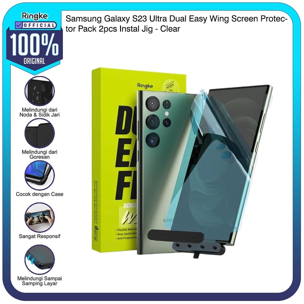 Jual Ringke Galaxy S23 Ultra Dual Easy Wing Screen Protector Instal Jig ...