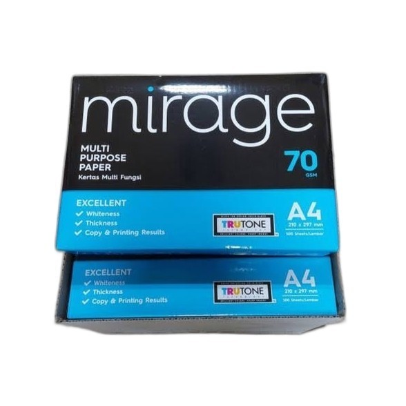 Jual [Baru] Kertas Hvs A4 70Gr Mirage / Dus Isi 5 Rim Berkualitas | Shopee Indonesia