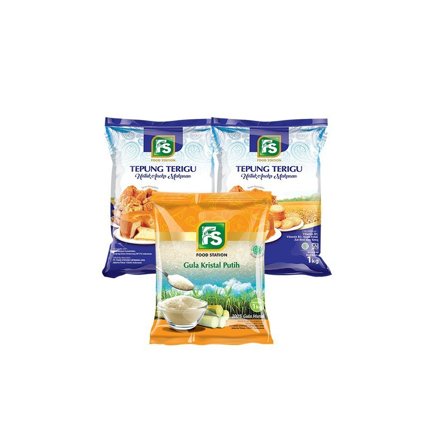 Jual Food Station - Bundling : Fs Tepung Terigu 1 Kg (2 Pcs) Plus Fs ...