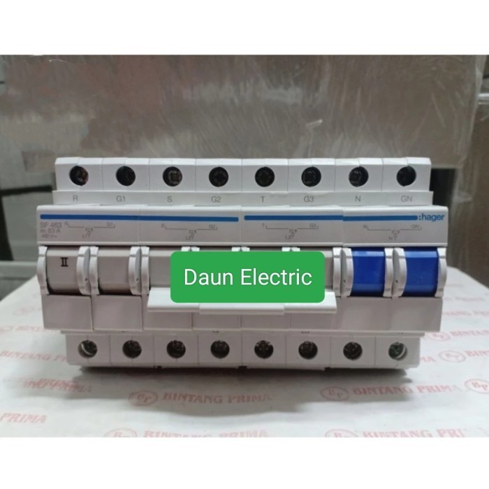 Jual [New Ori] Change Over Switch Sf463 4P 63A Hager Cos Ohm Saklar Pln ...