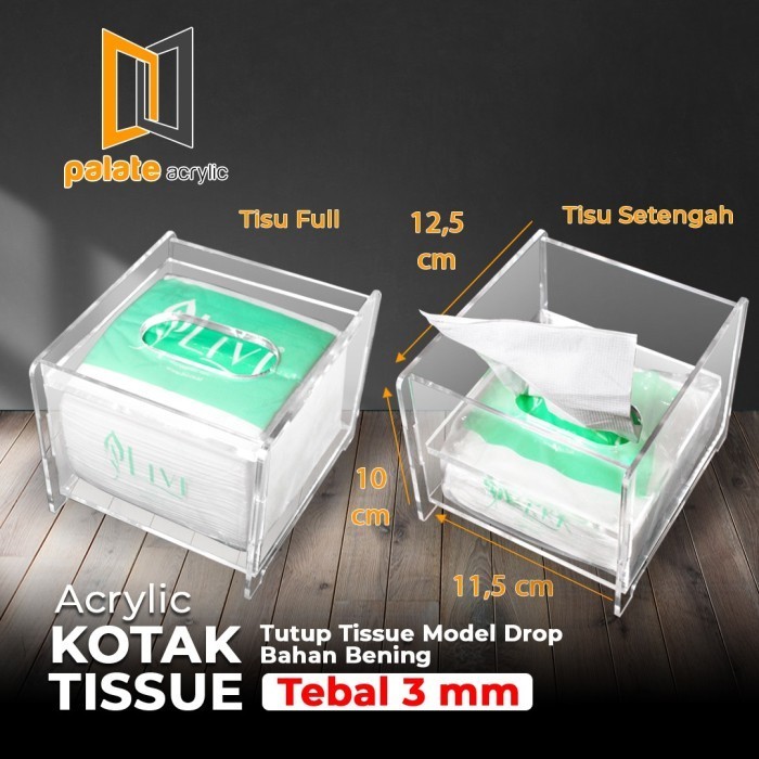 Jual KOTAK TISU AKRILIK / ACRYLIC TISSUE BOX MODEL DROP 3MM | Shopee ...