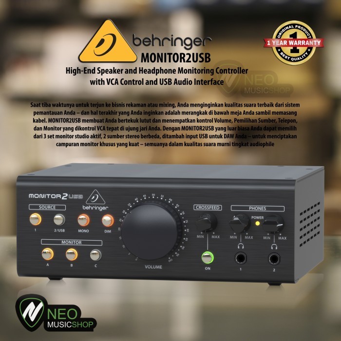 Jual PROMO BEHRINGER MONITOR2USB SPEAKER AND HEADPHONE MONITORING CONTROLLER #ORIGINAL | Shopee ...