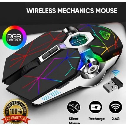 Jual Mouse Gaming Mekanik Wireless Cahaya RGB Perlengkapan Komputer ...