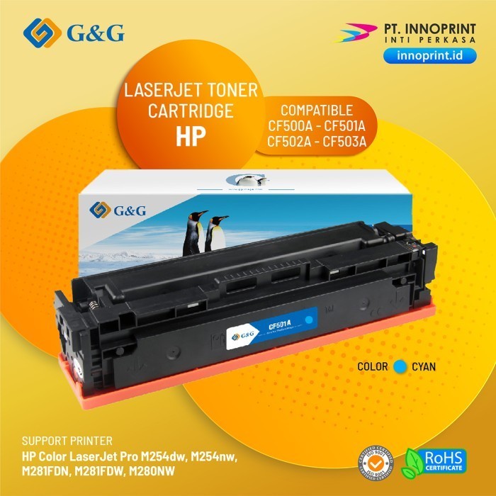 Jual Tinta Toner 202A (Cf501) Cyan Compatible Hp Color Laserjet M254Dw ...