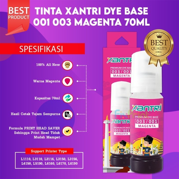 Jual Tinta Botol 001 Refill Printer L4150 L4160 L6160 L6170 L14150 Best ...