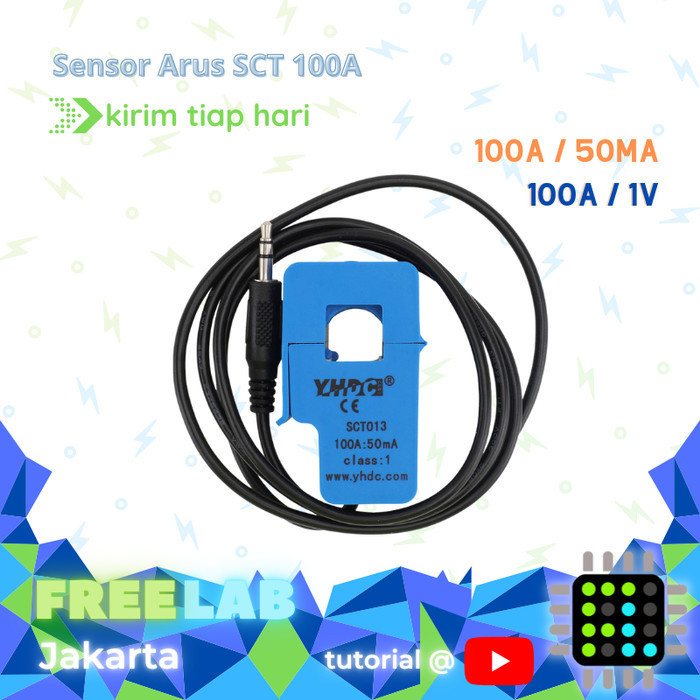 Jual Sensor Arus Current Transformer Ct Non Invasive 100a Shopee