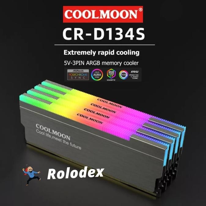 Jual TERMURAH - Heatsink Ram RGB ARGB Coolmoon CR-D134S | Shopee Indonesia